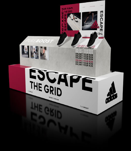 Adidas Boost Shoe Displays For Branding