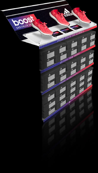 Adidas Boost Shoe Displays For Branding