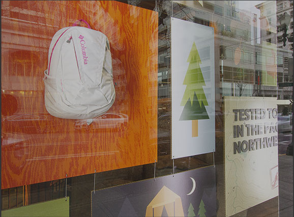 Columbia Sportswear Eco Display With Recycled Materials